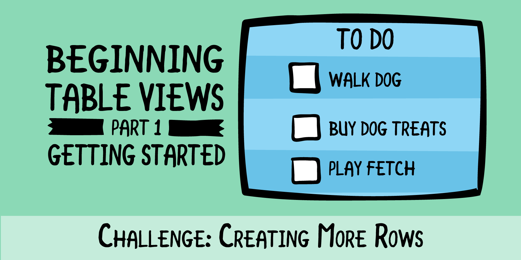Beginning Table Views, Episode 7: Challenge: Creating More Rows | Kodeco