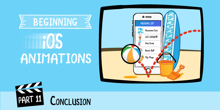 Beginning Ios Animations Episode 11 Conclusion Kodeco